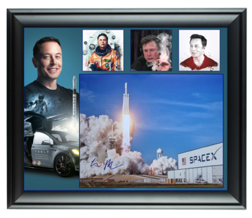 Elon Musk Autographed 16x20 Framed SpaceX Tesla Photo ACOA FULL LOA ...