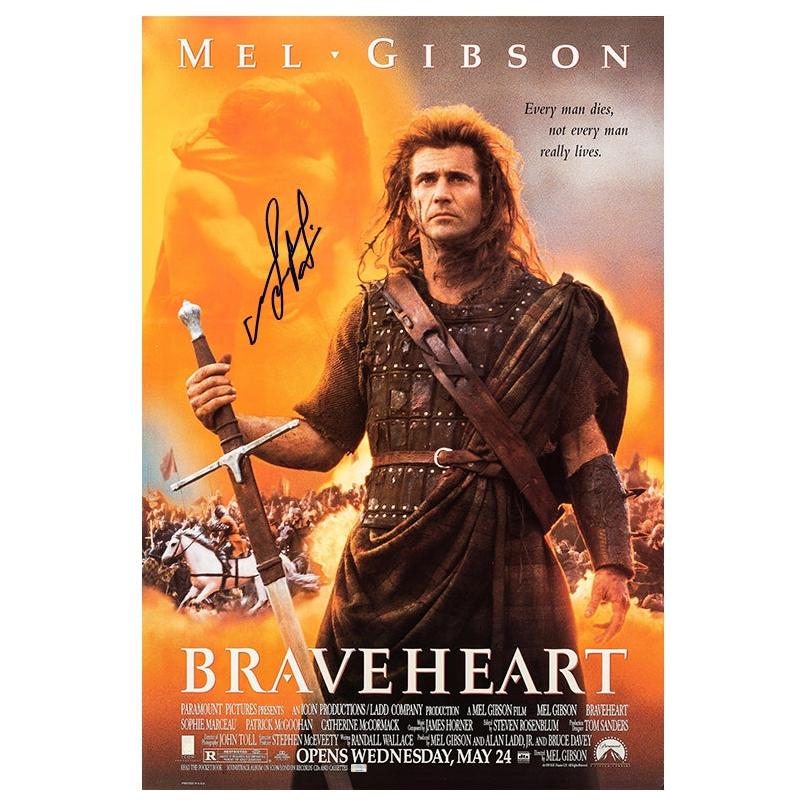 Mel Gibson Autographed 1995 Braveheart 27x40 Movie Poster – Autograph ...