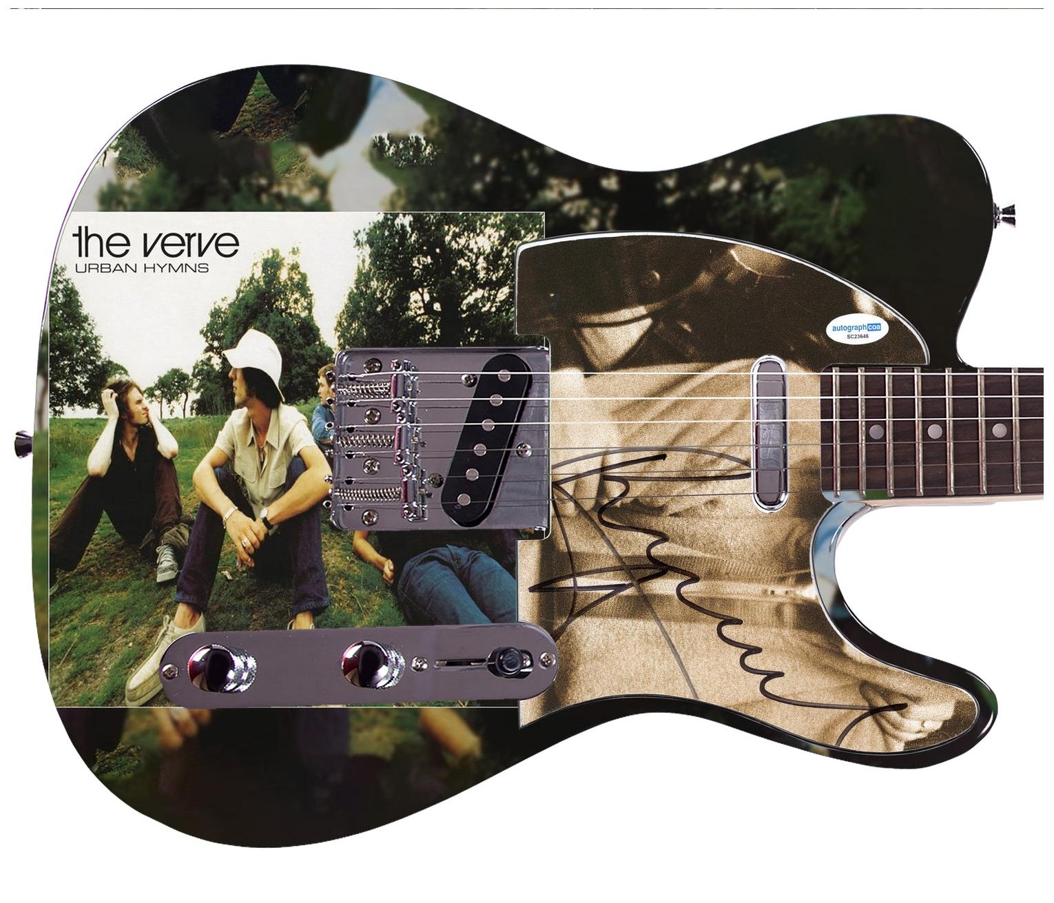 The Verve Richard Ashcroft Autographed Custom Graphics Guitar ...