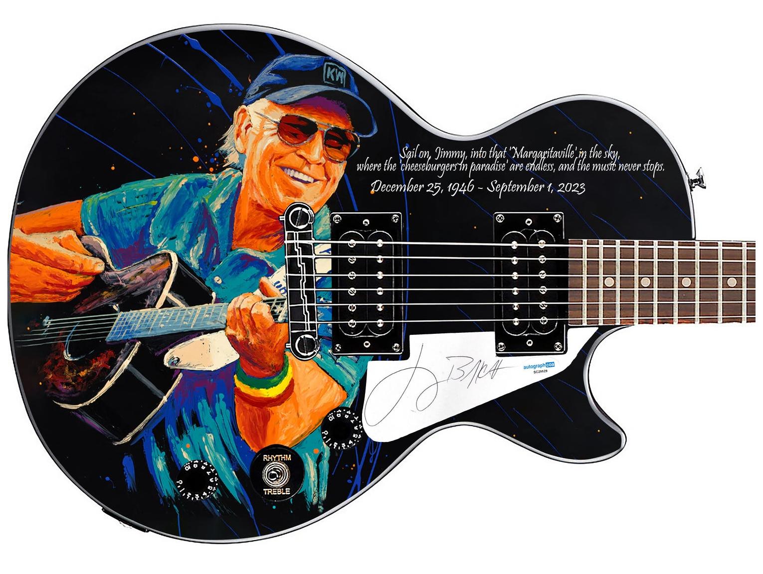 Jimmy Buffett Margaritaville Signed Custom Epiphone Commemorative ...