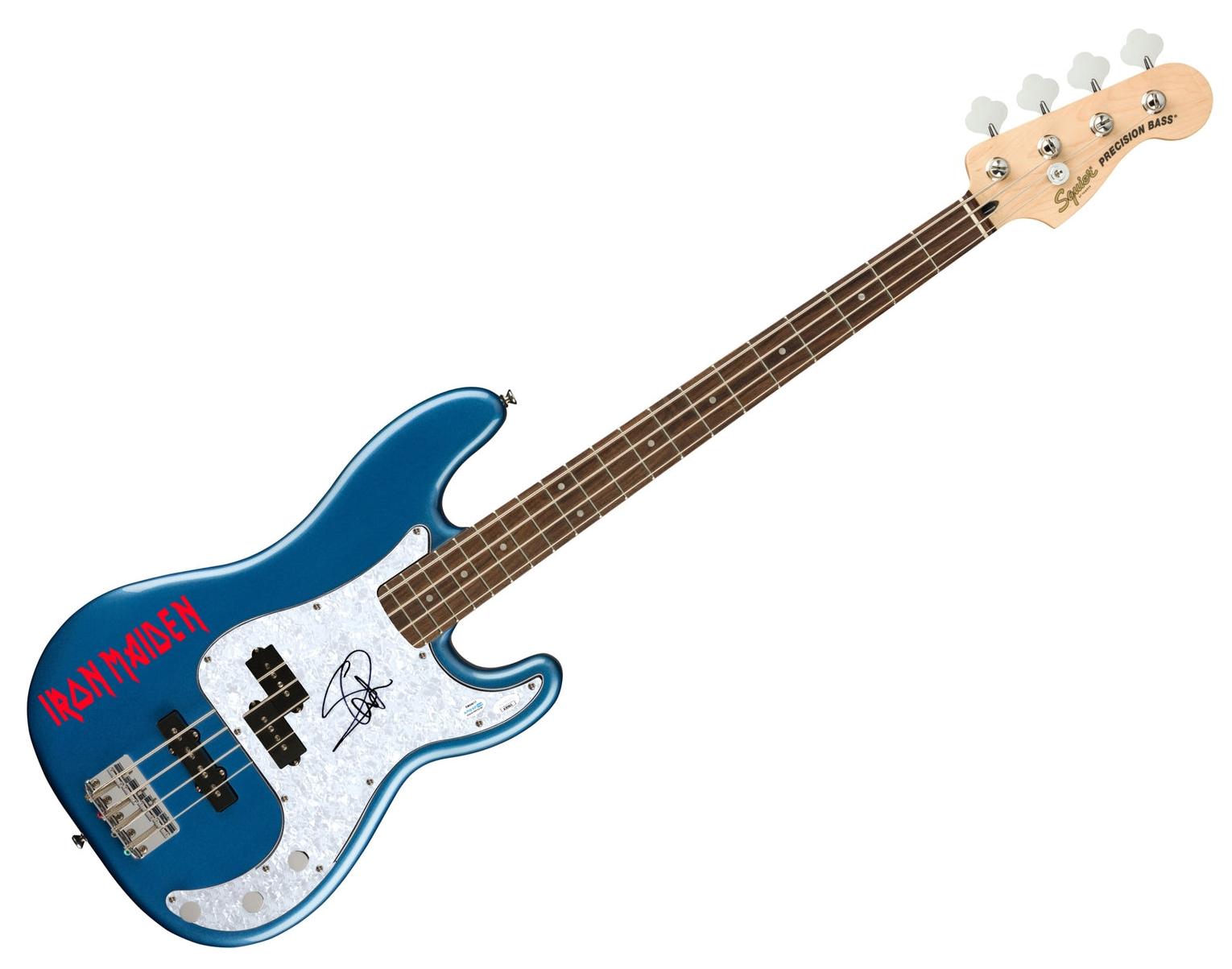 Iron Maiden Steve Harris Autographed Fender Precision Bass Guitar ...