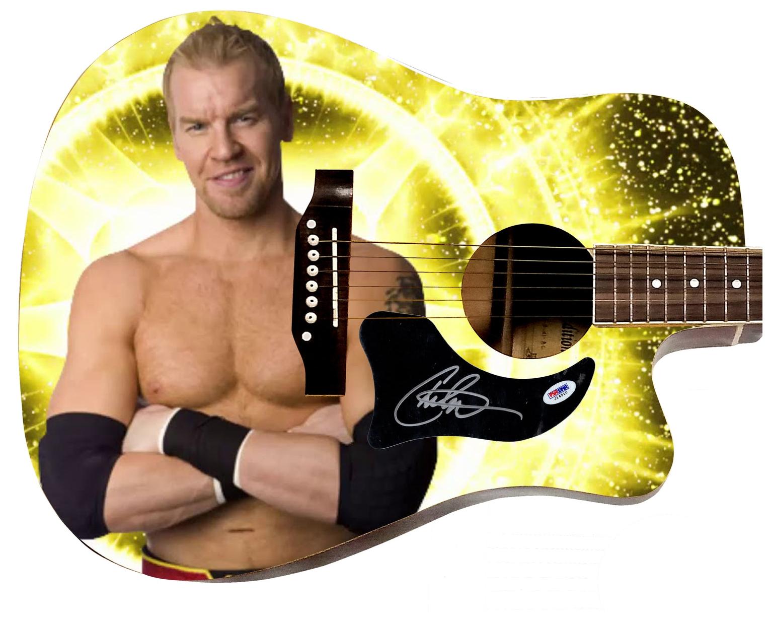 WWE Christian Autographed 1/1 Custom Graphics Photo WWF Guitar ...