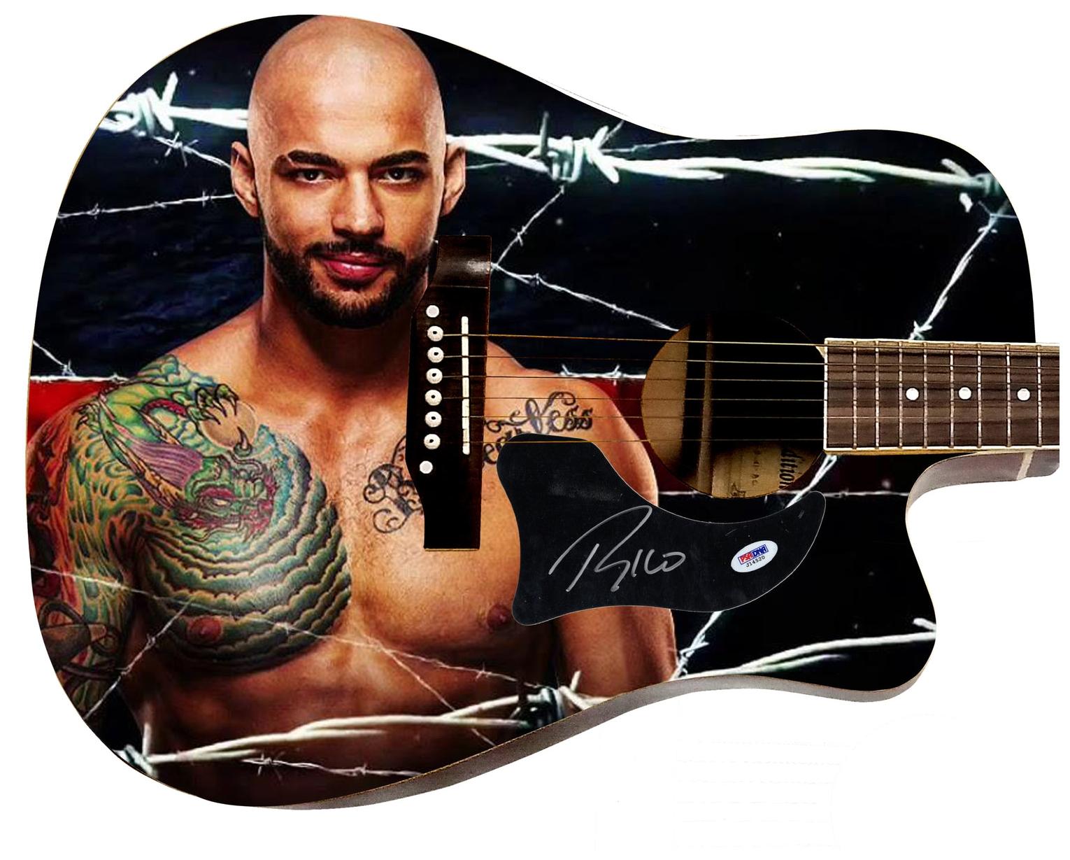WWE Rico Constantino Autographed 1/1 Custom Graphics Photo WWF Guitar ...