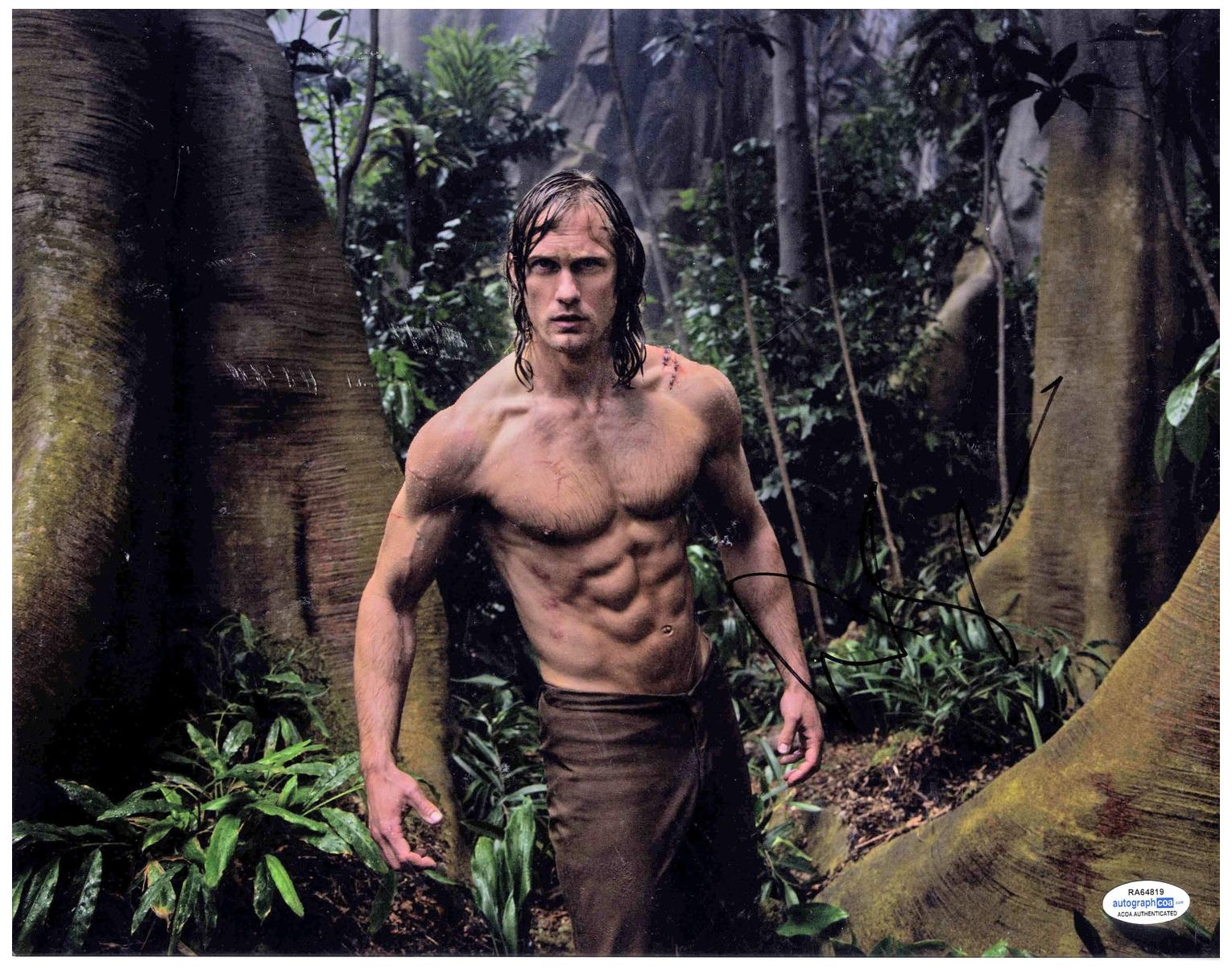 Tarzan Alexander Skarsgard Autograph 11x14 Photo Sexy Hot Shirtless Abs ...